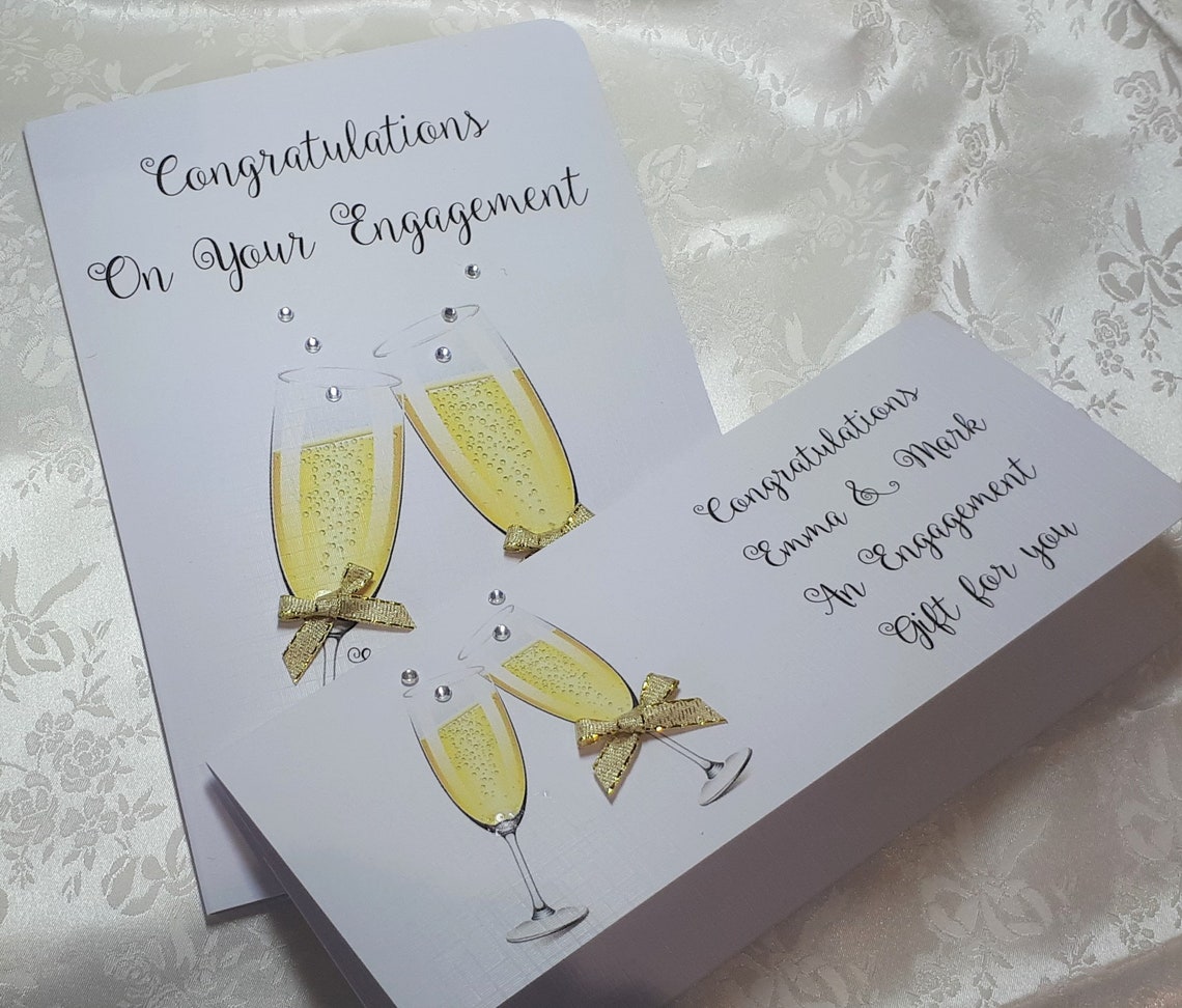Personalised Handmade Engagement / Wedding Card and Gift / - Etsy