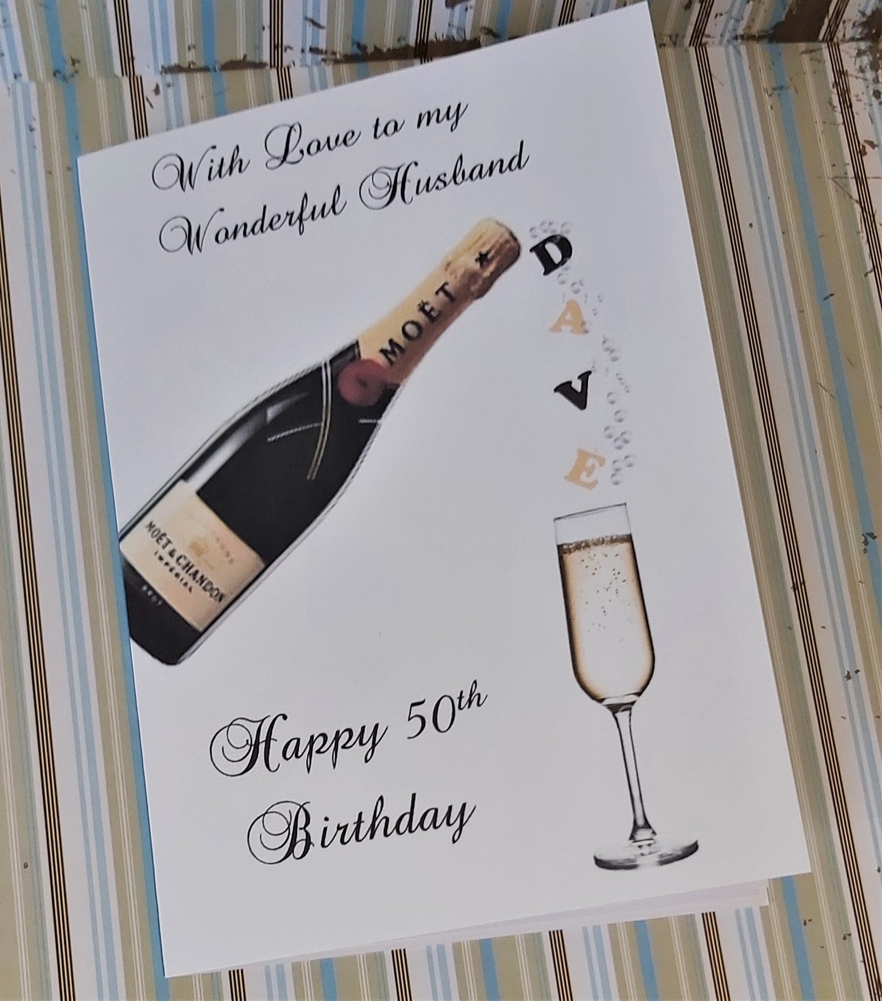 Personalised Moet & Chandon Birthday Card, Husband, Son, Brother ...