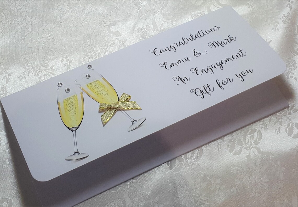 Personalised Handmade Engagement / Wedding card and Gift / | Etsy