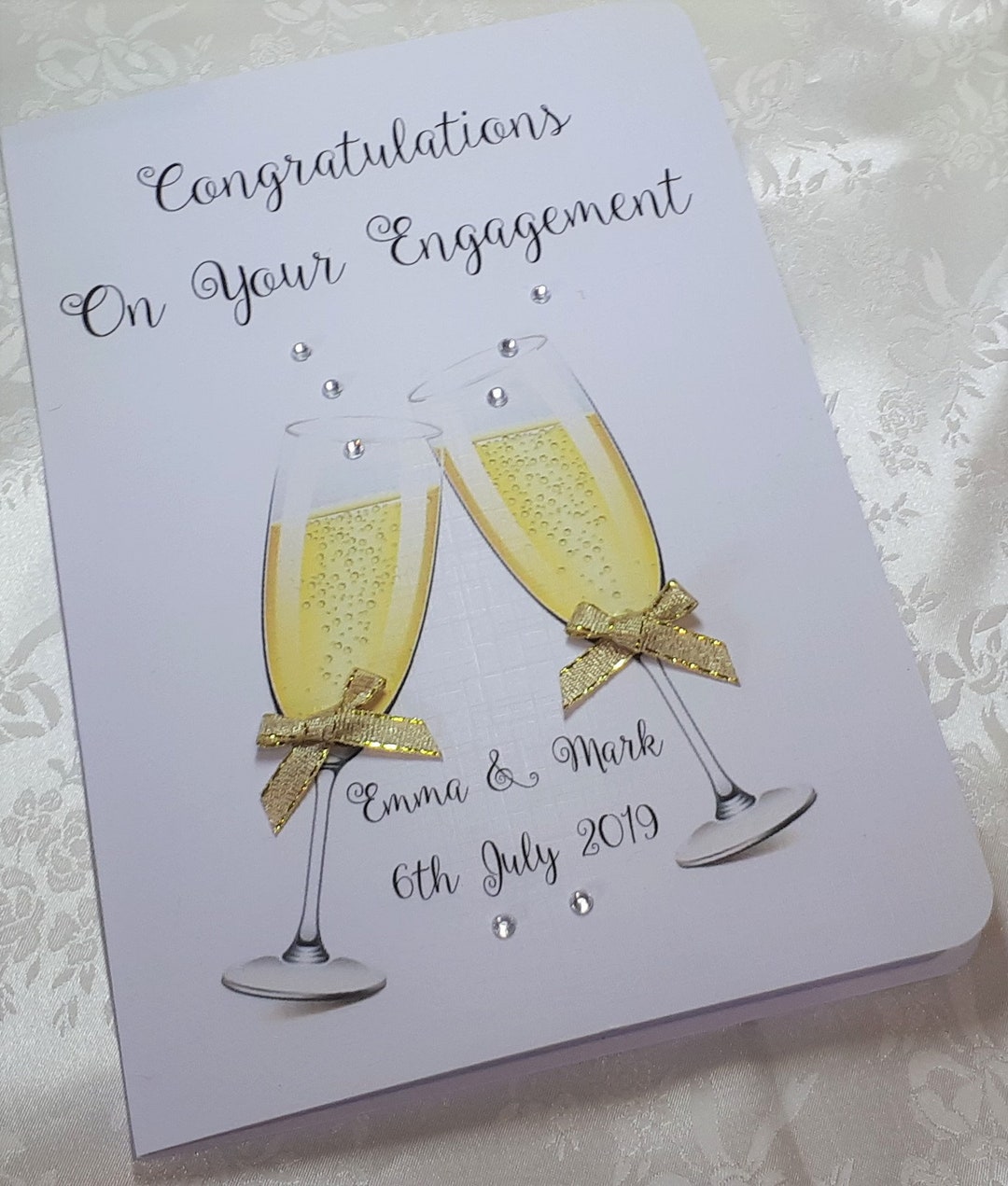 Personalised Handmade Engagement / Wedding Card and Gift / - Etsy