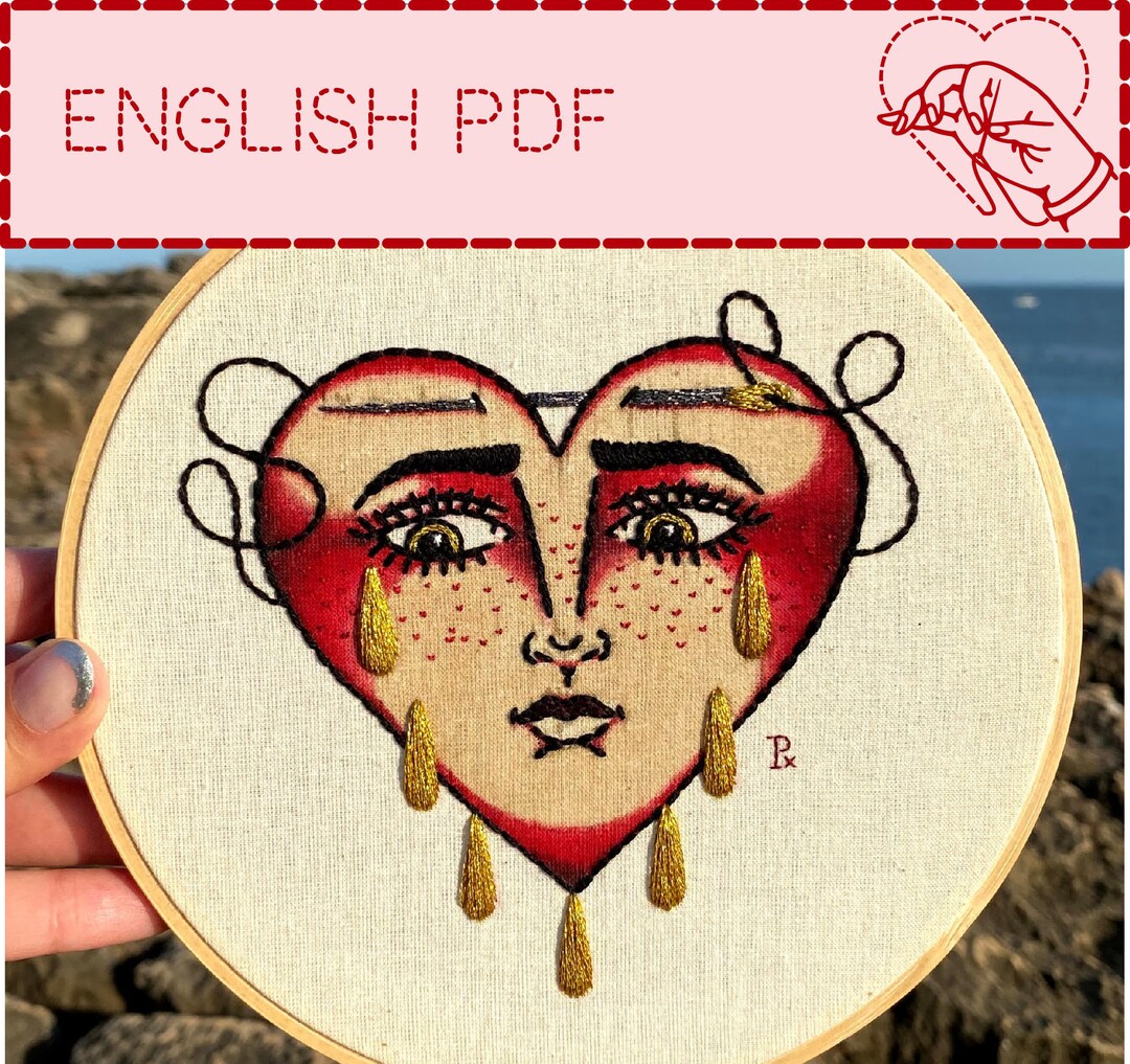 PDF Traditional Crying Heart Tattoo Inspired - Etsy
