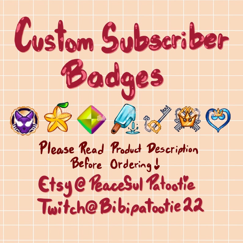 Custom Twitch Sub Badges / Subscriber Badges / Commission - Etsy