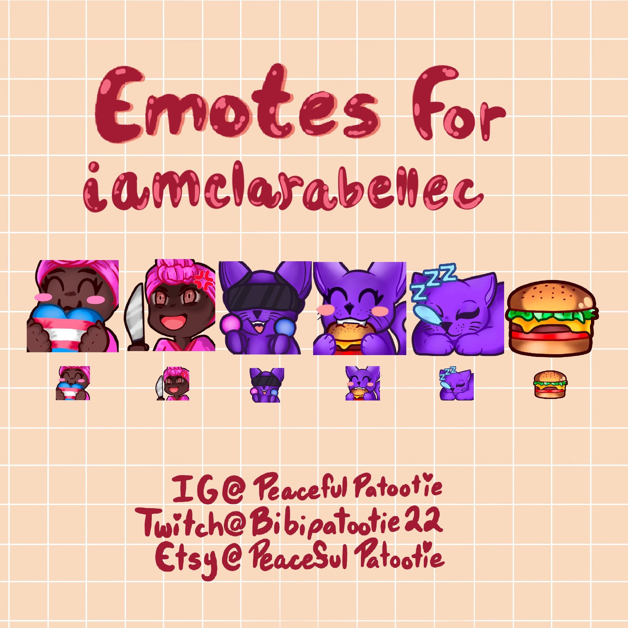 CUSTOM Twitch/discord/follower Emotes - Etsy