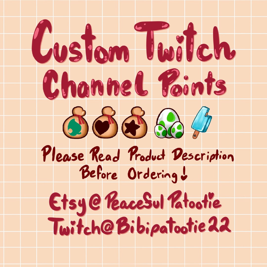 1 CUSTOM Twitch Channel Point Icon - Etsy