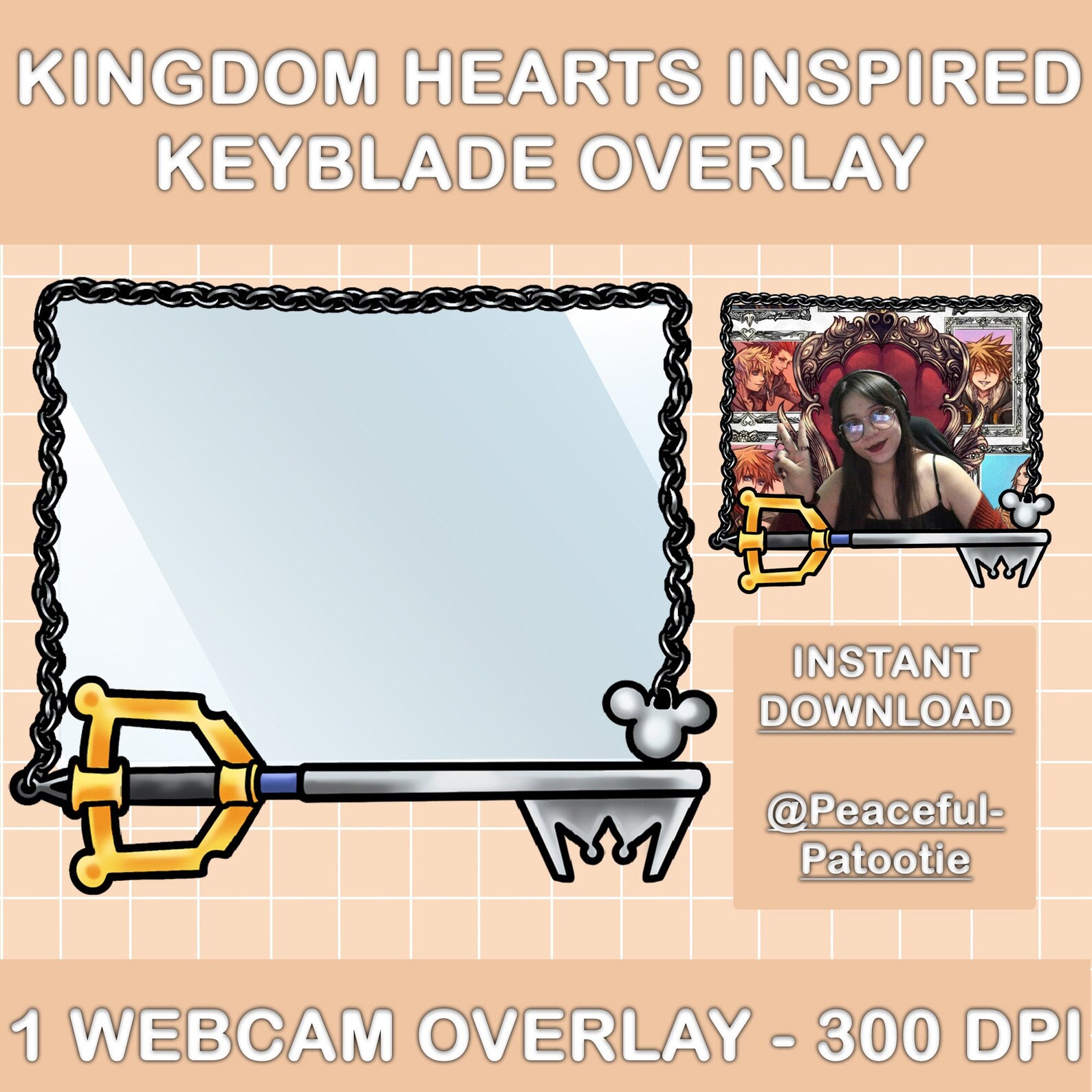 Twitch Kingdom Hearts Keyblade Webcam Overlay - Etsy