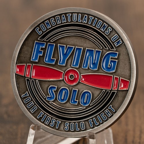 First Solo Aviation Challenge Coin - Etsy