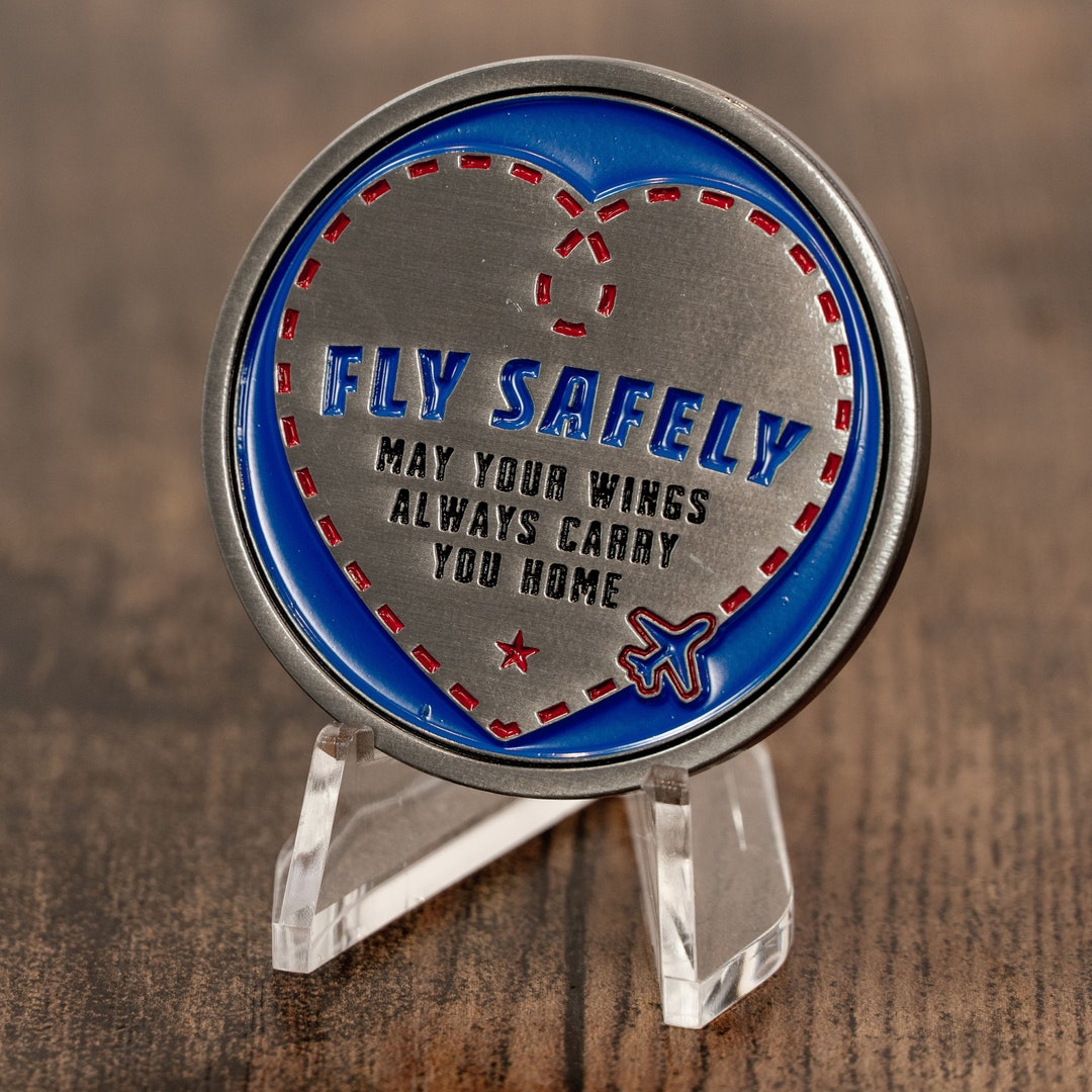 Fly Safely Aviation Challenge Coin - Etsy