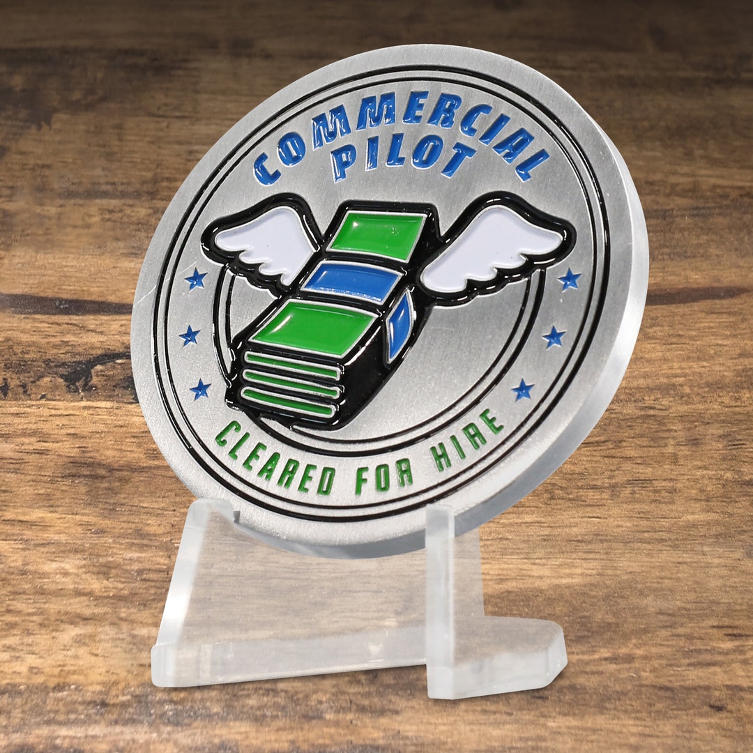 Commercial Pilot Aviation Challenge Coin - Etsy
