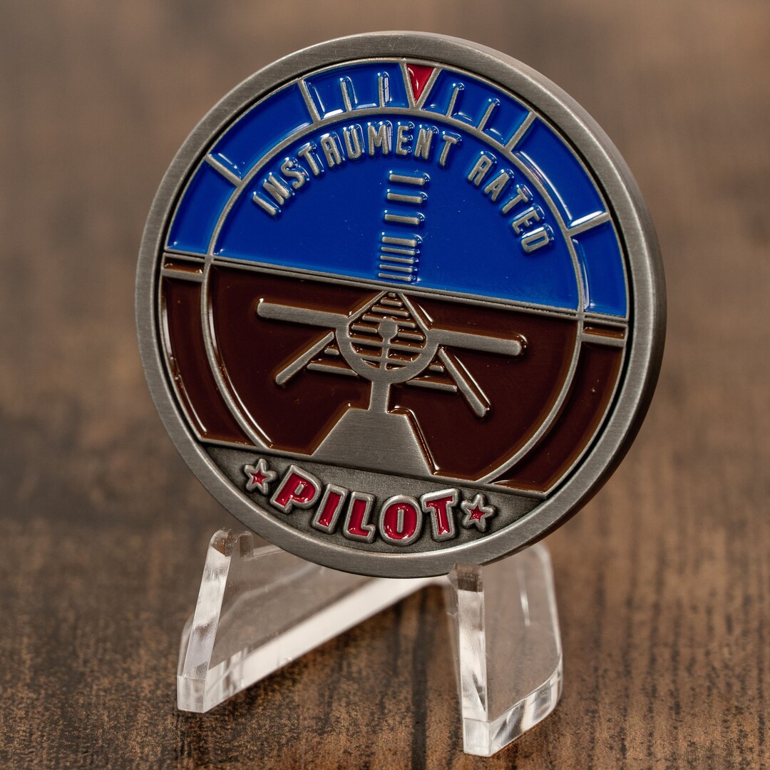 Instrument Rated Pilot Aviation Challenge Coin - Etsy