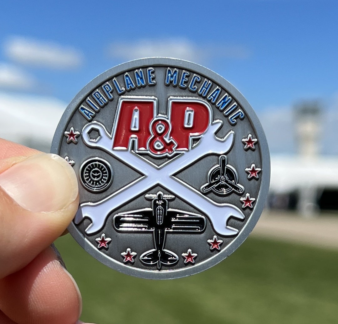 A&P Aircraft Mechanic Aviation Challenge Coin - Etsy