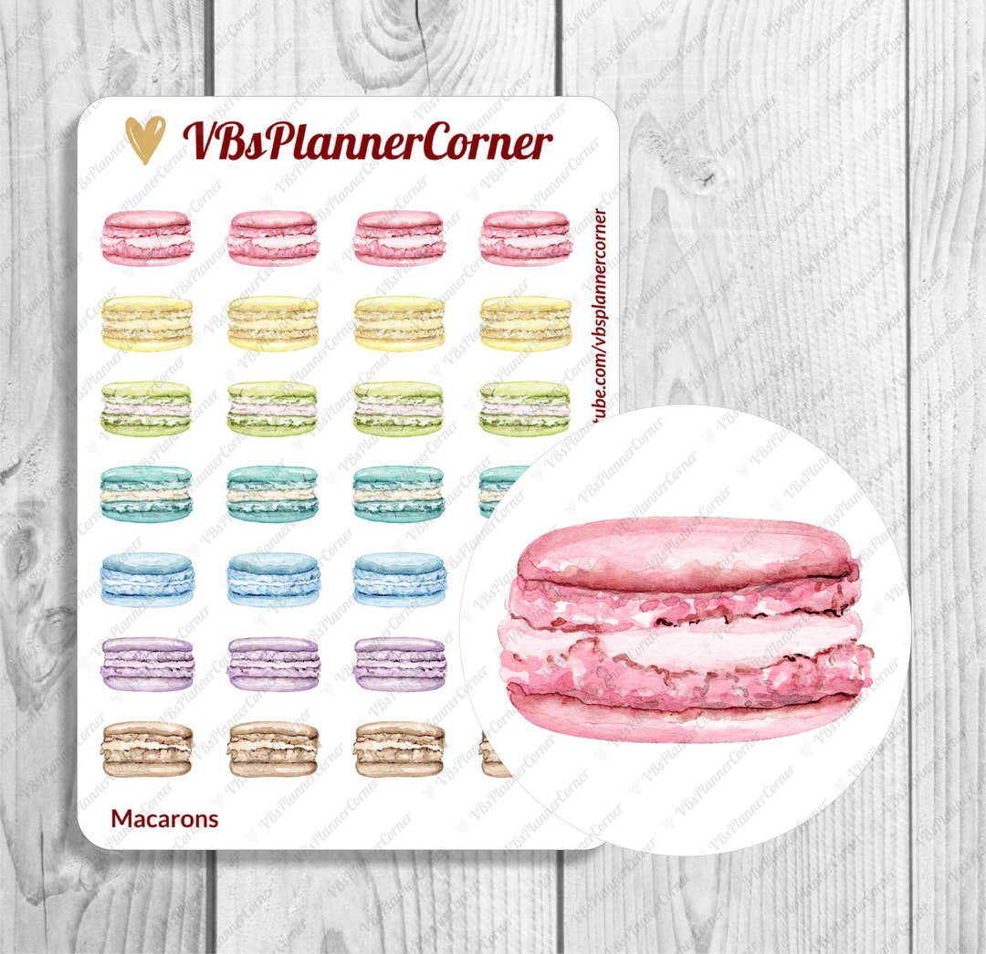 Planer Sticker macarons Icon Sticker - Etsy