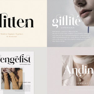 Ligature Font Bundle Font Bundle, Ligature Font, Display Font, Classy ...