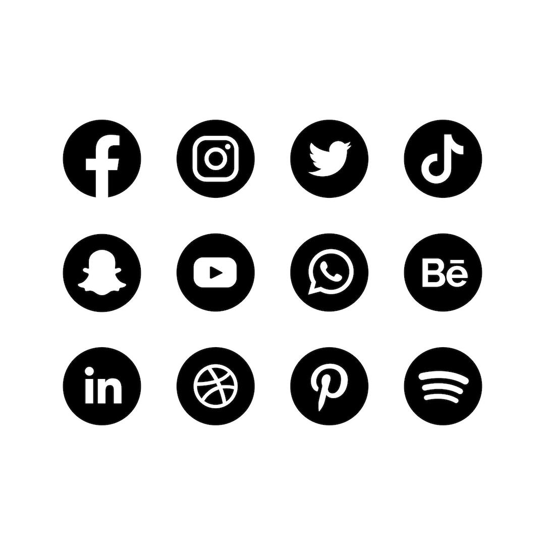 Social Media Icon SVG - Etsy