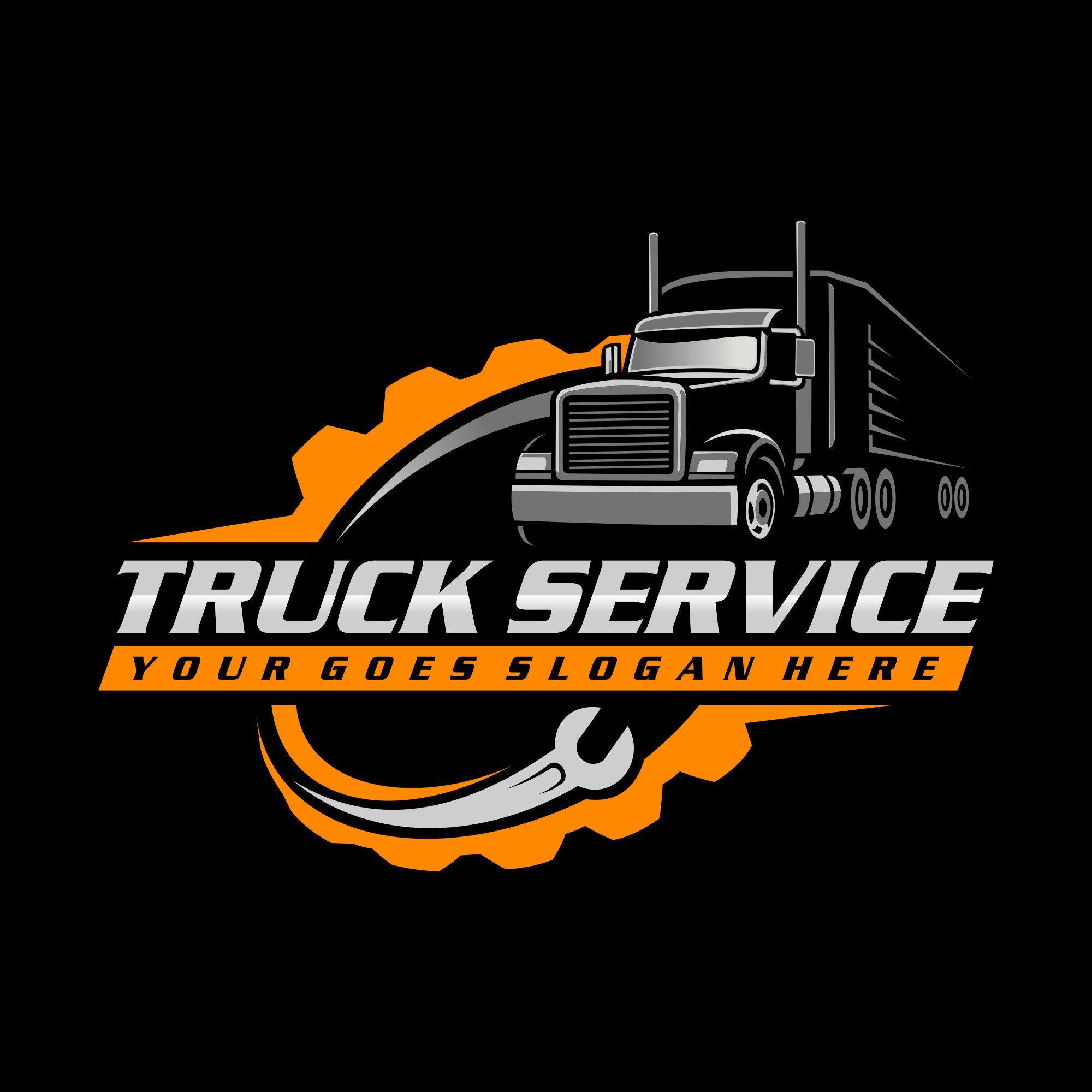 Truck Service, Logo Template, Transportation, Diesel, Digital Download ...