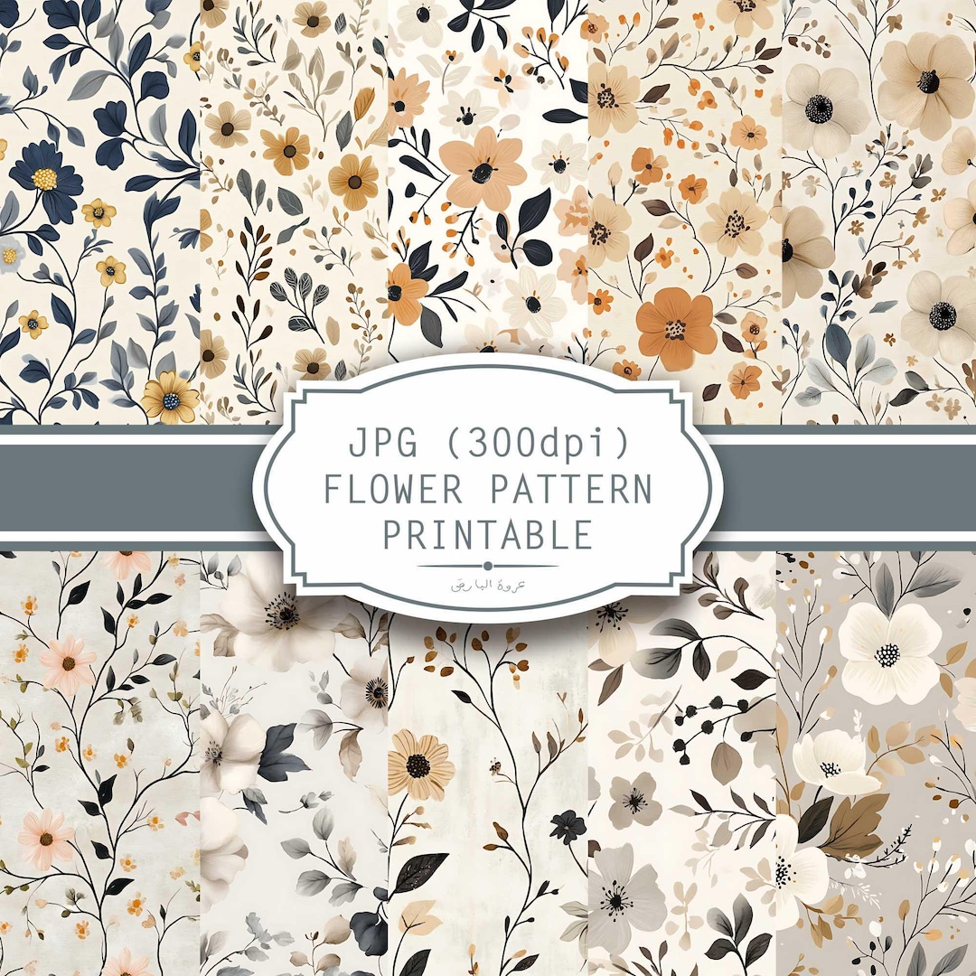 Floral Seamless Pattern: Spring Flower Digital Paper (digital Download ...