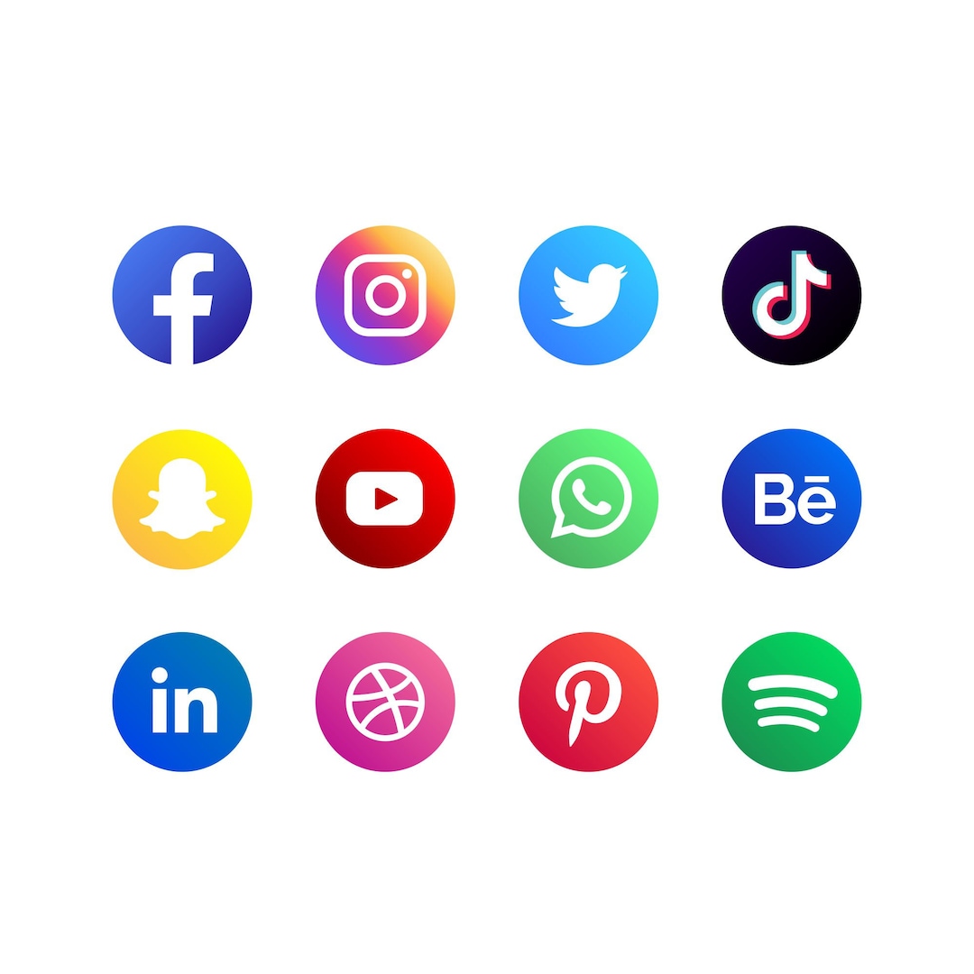 Social Media Icon SVG - Etsy