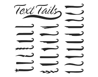 Text Tails SVG, Font Tails Cutting File for Cricut,vector,silhouette ...