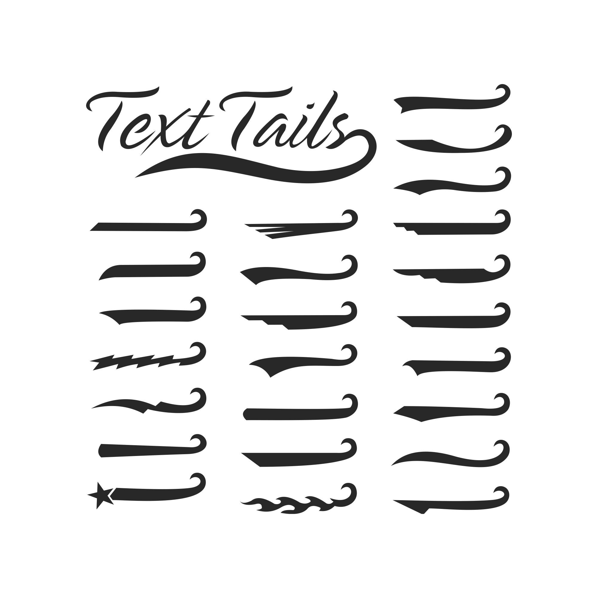 Text Tails, SVG - Etsy