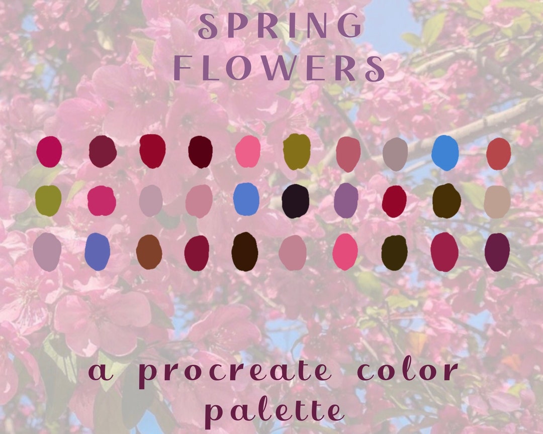Spring Flowers Procreate Color Palette | Procreate Palette | Color ...