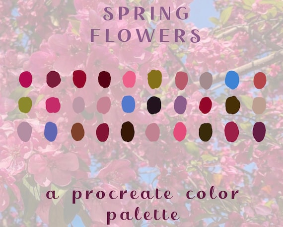 Spring Flowers Procreate Color Palette Procreate Palette | Etsy