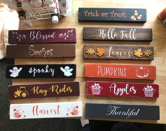 Fall Wood Signs - Etsy