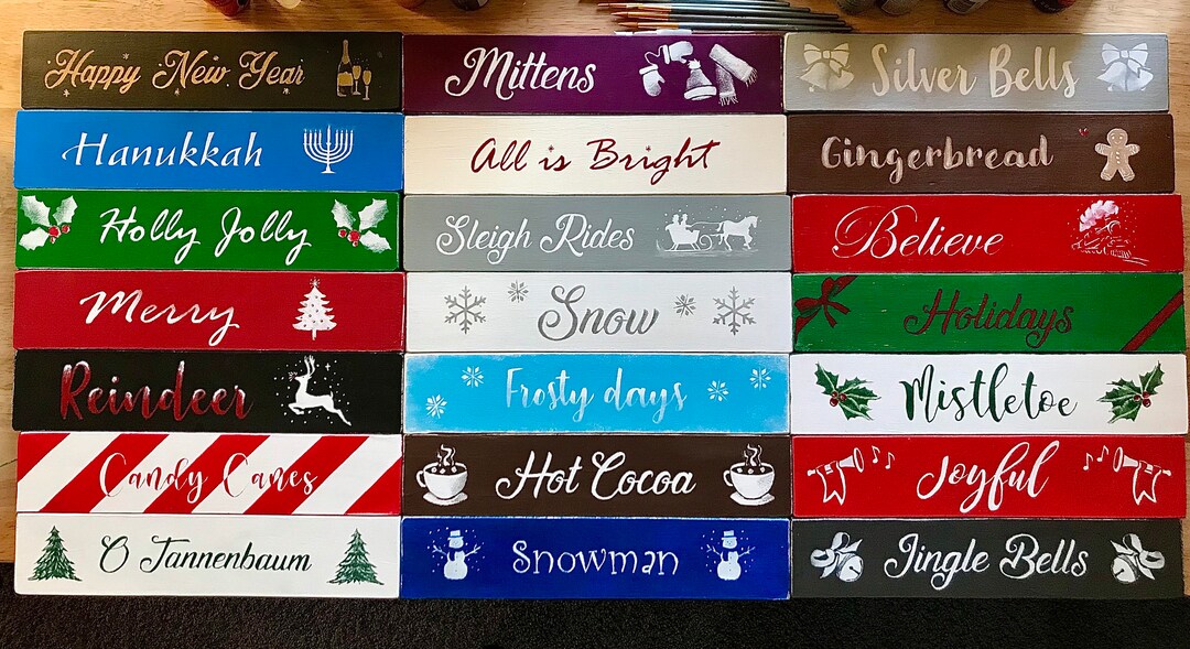 Small Wood Holiday Signs - Etsy