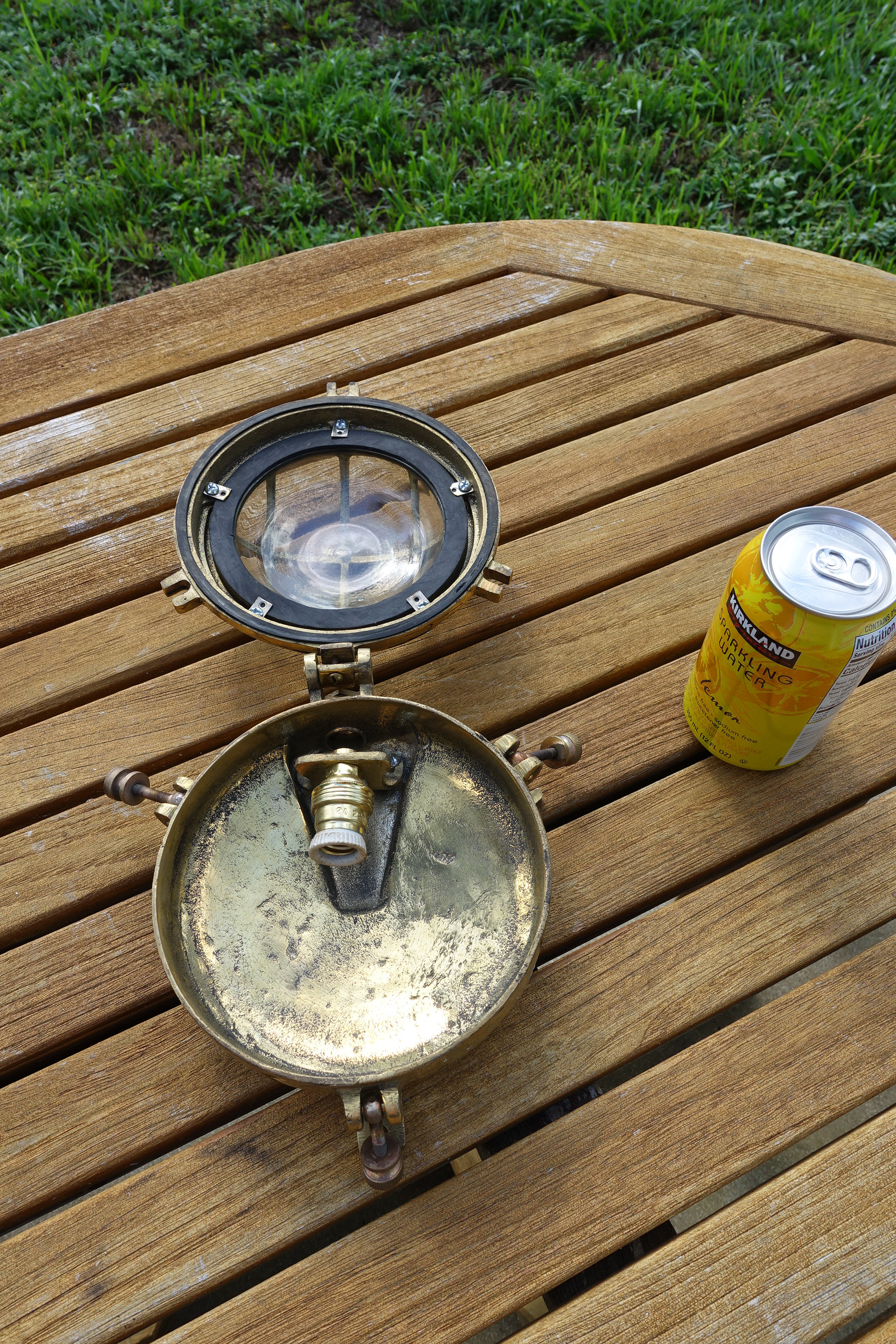 Original Brass Clamshell Bulkhead Nautical Ship's Light-small - Etsy