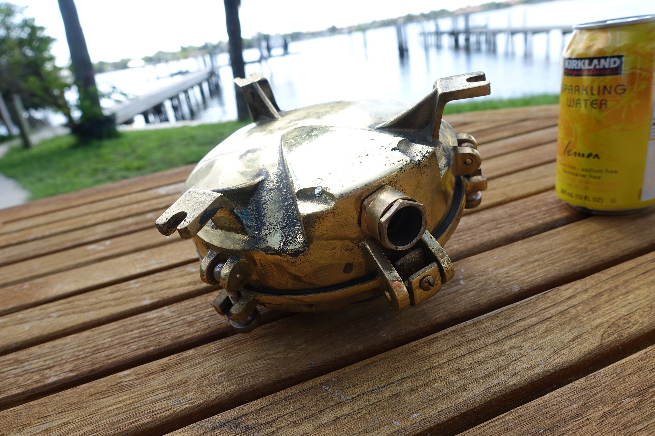Original Brass Clamshell Bulkhead Nautical Ship's Light-small - Etsy