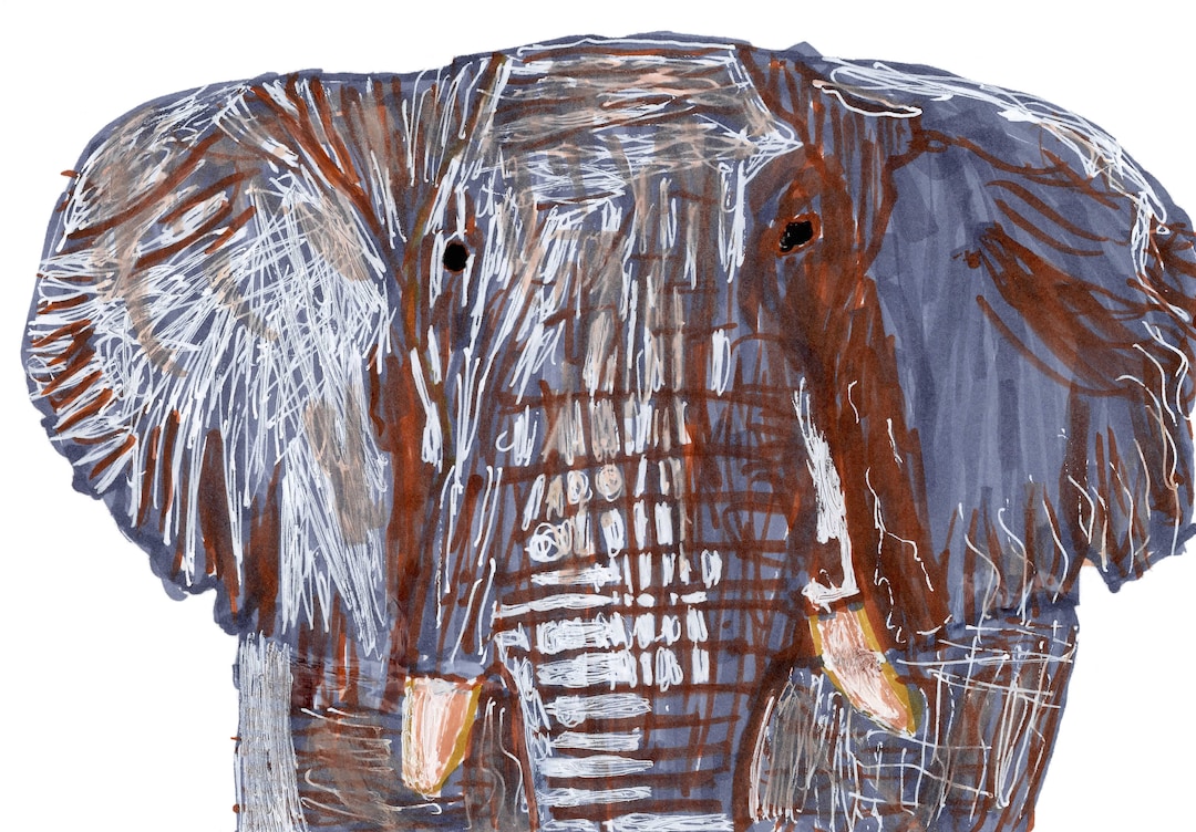 Elephant Print - Etsy