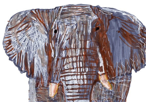 Elephant Print | Etsy