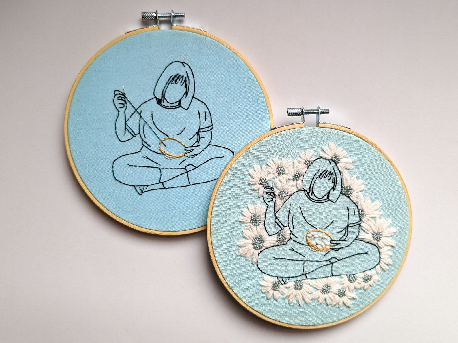 Embroiderist Portrait Hand Embroidery Pattern | DIY Project (PDF ...