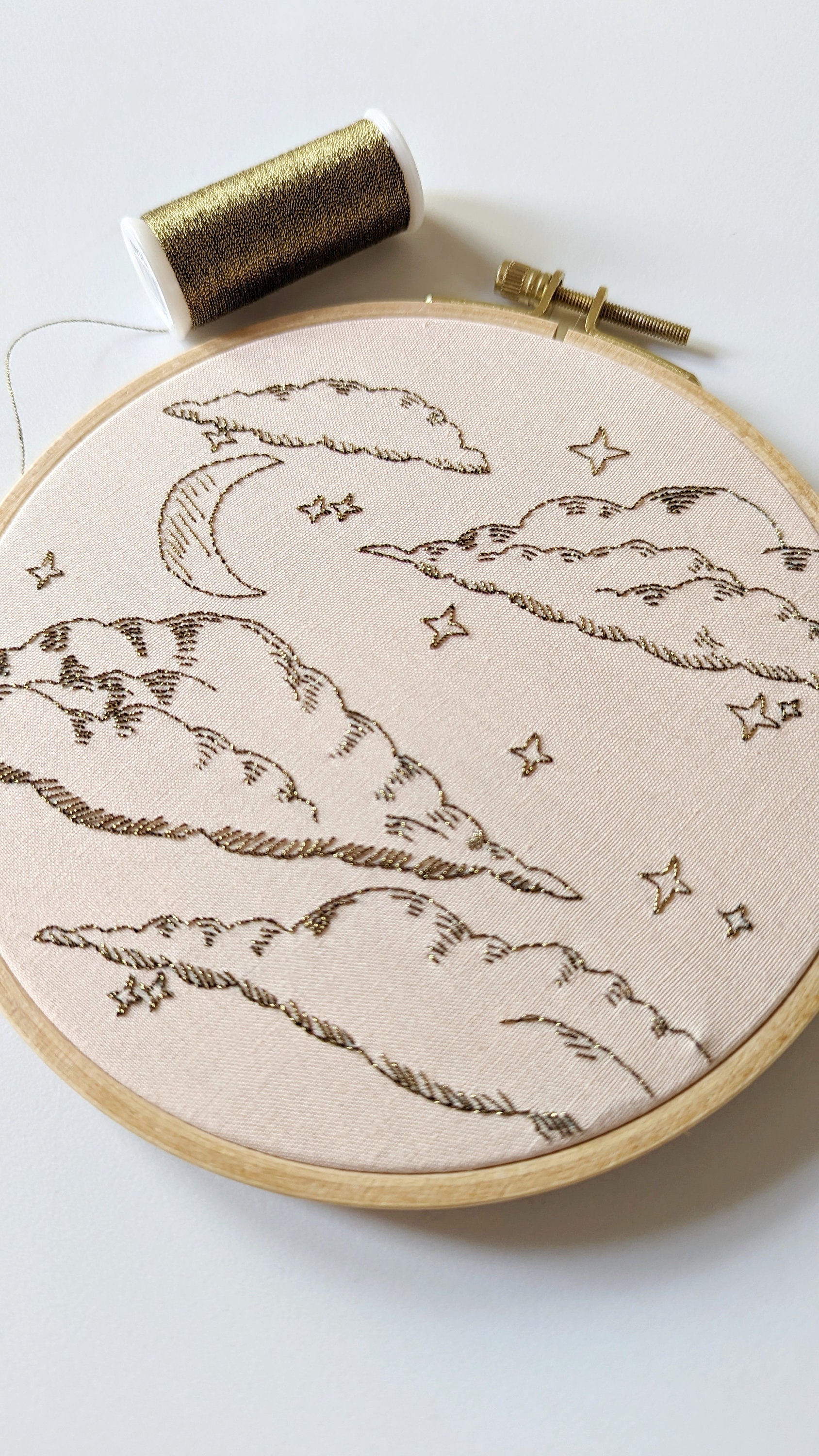 Clouds at Night Hand Embroidery Pattern by Formedfibers | Digital File ...