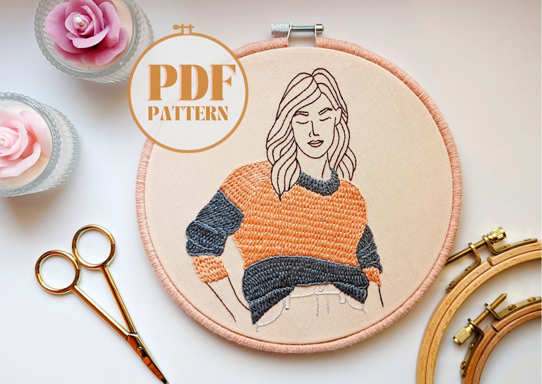 Hand Embroidery Pattern – "my Favorite Sweater" DIY Design (PDF) - Etsy