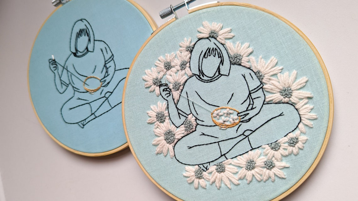 Embroiderist Portrait Hand Embroidery Pattern | DIY Project (PDF ...