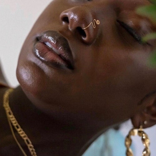 2 Nose Cuffs Nose Cuff Set Gold Nose Cuff Faux Nose Ring | Etsy