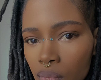 Nose Cuff, No Piercing Needed, Gold Bridge Handmade, Gold-plated Non ...