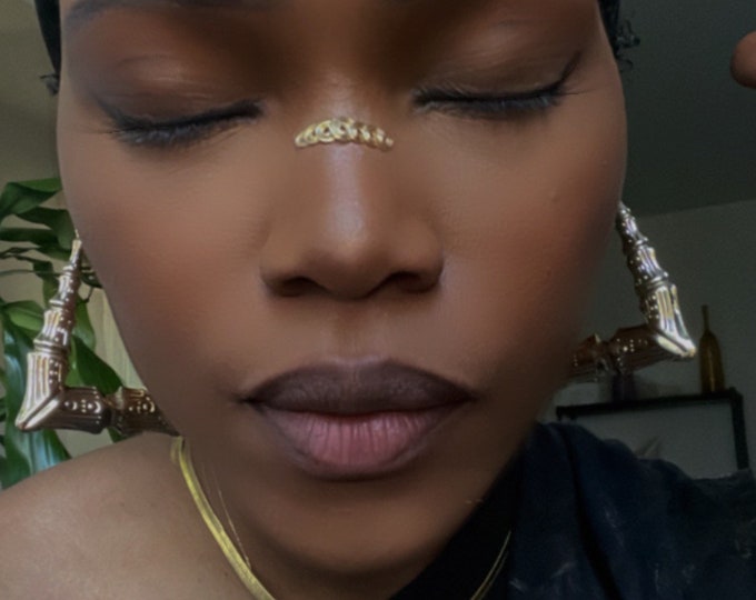 Simple Wire Nose Bridge Cuff, No Piercing Needed, Full Nose Cuff ...