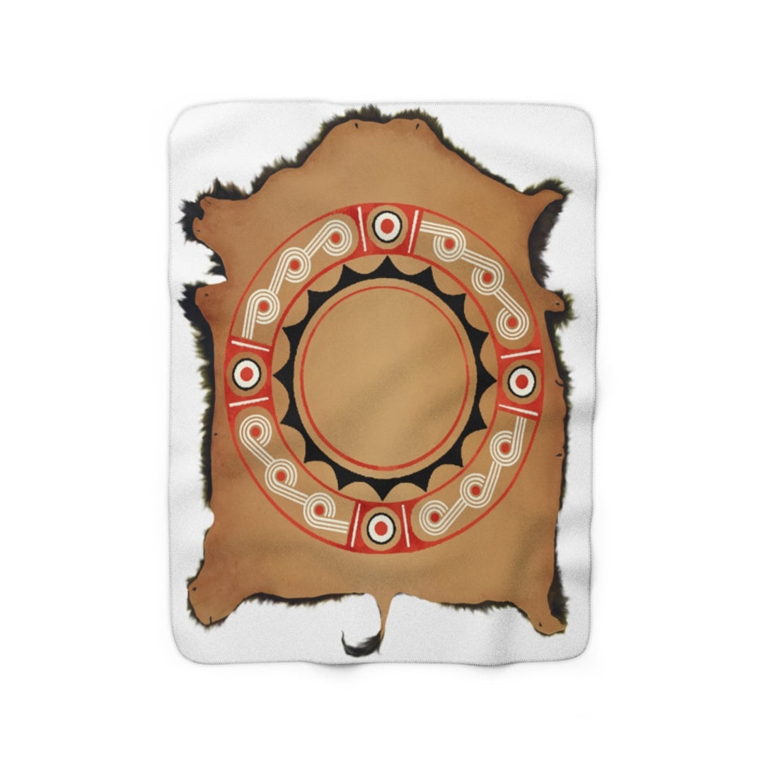 Painted Buffalo Robe ~ Sherpa Fleece Blanket - Etsy