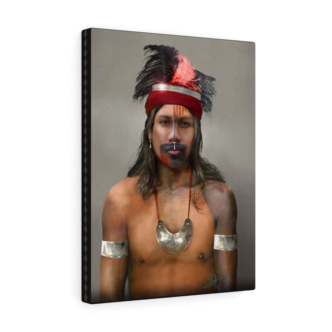 Choctaw/chickasaw Warrior ~ Gallery Wrap Canvas - Etsy