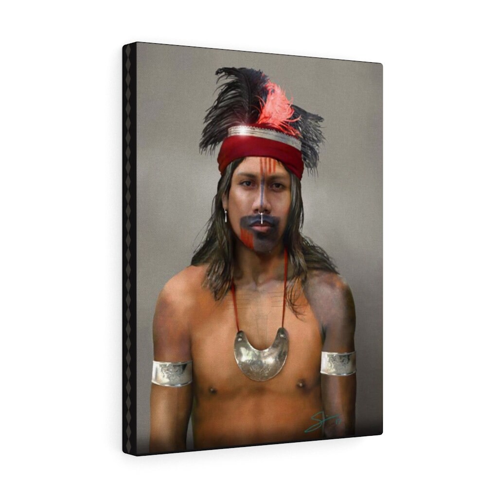 Choctaw/chickasaw Warrior Gallery Wrap Canvas - Etsy