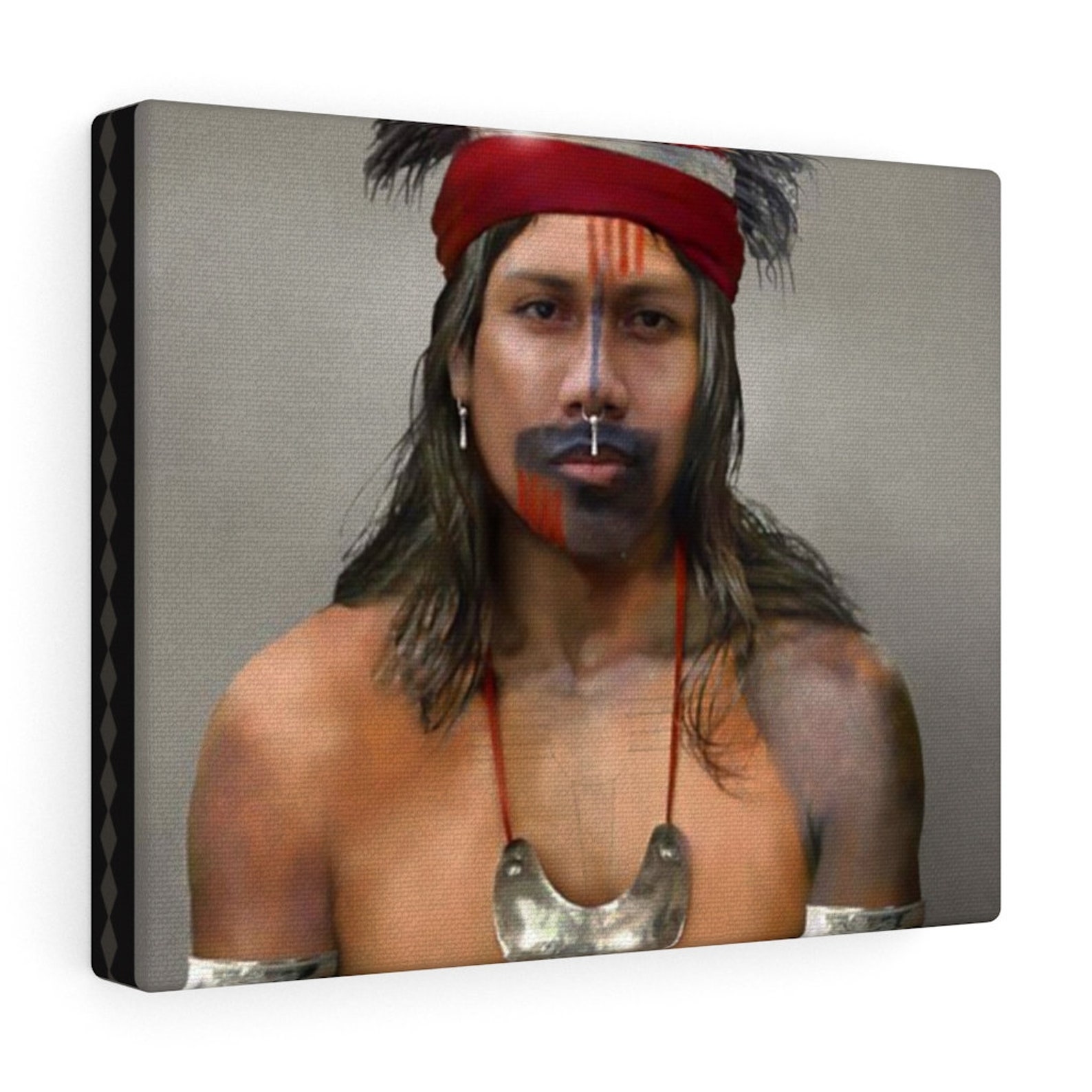 Choctaw/Chickasaw Warrior Gallery Wrap Canvas | Etsy