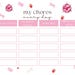 Girly Chore Chart Printable | Pink Kids Task Chart Template - Etsy