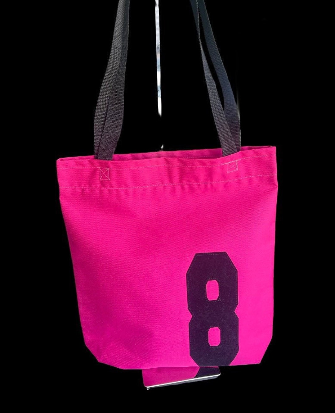 Horse Racing Tote Bag: Pink Number 8 Saddle Cloth Equestrian Bag - Etsy