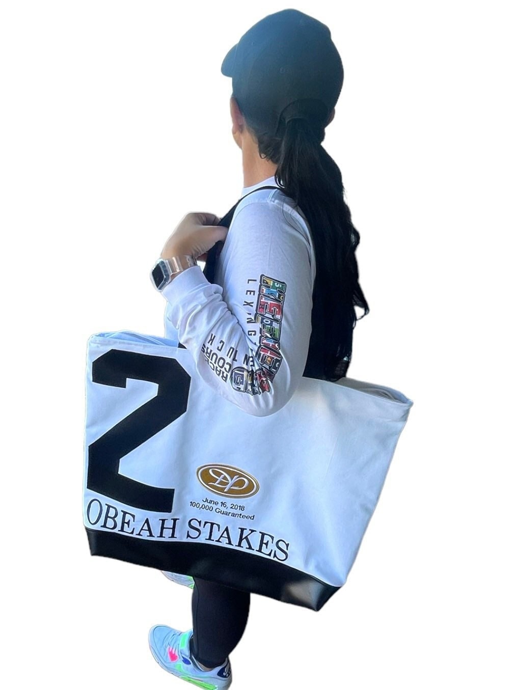 Black and White Saddle Cloth Tote, Stakes Tote,overnight Bag Horse ...