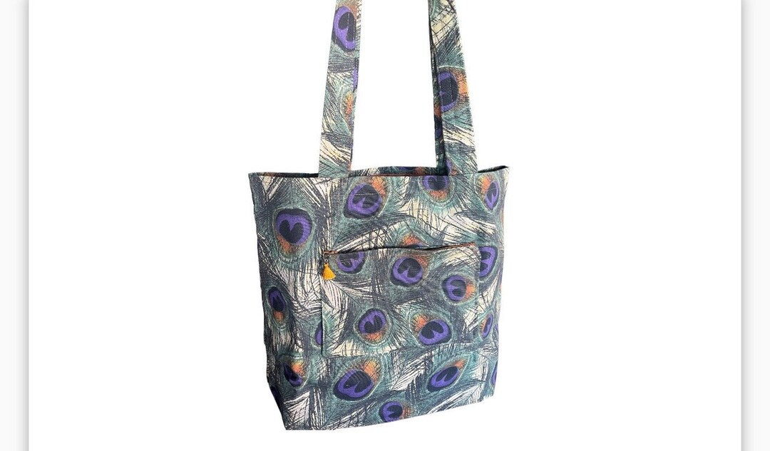 Peacock Medium Tote Shoulder Bag Tote- Peacock Handbag, Peacock Purse ...