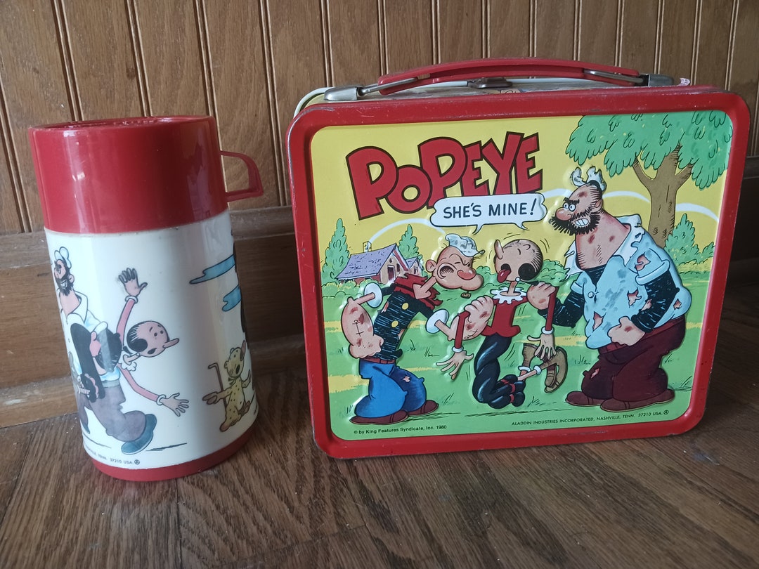 Rare Vintage 1980 Aladdin Popeye Lunch Box & Thermos - Etsy