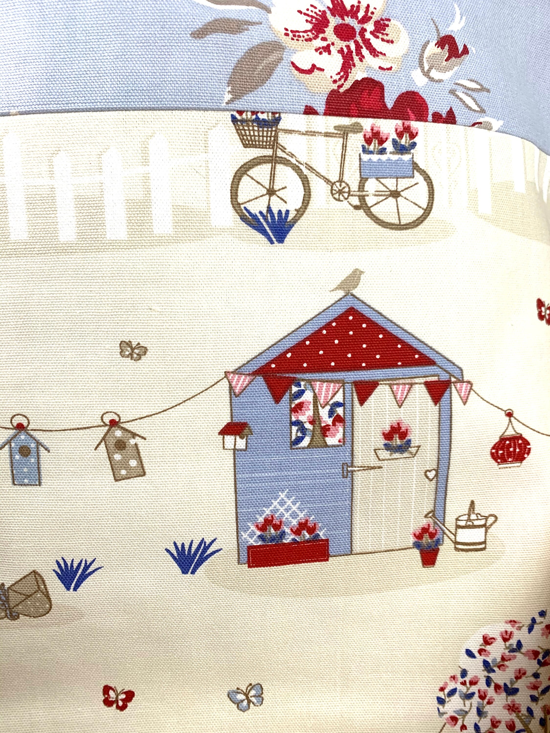 Large Tea Garden Theme Fabric Tote Bag With Reversible - Etsy