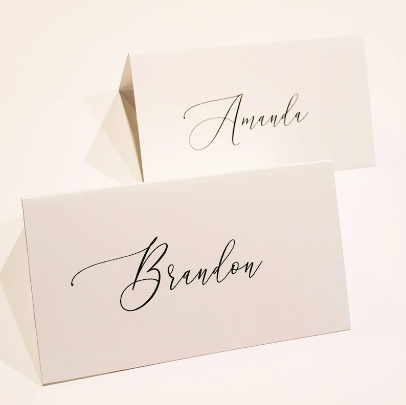 Printed Place Card Calligraphy Place Cards Wedding Name - Etsy