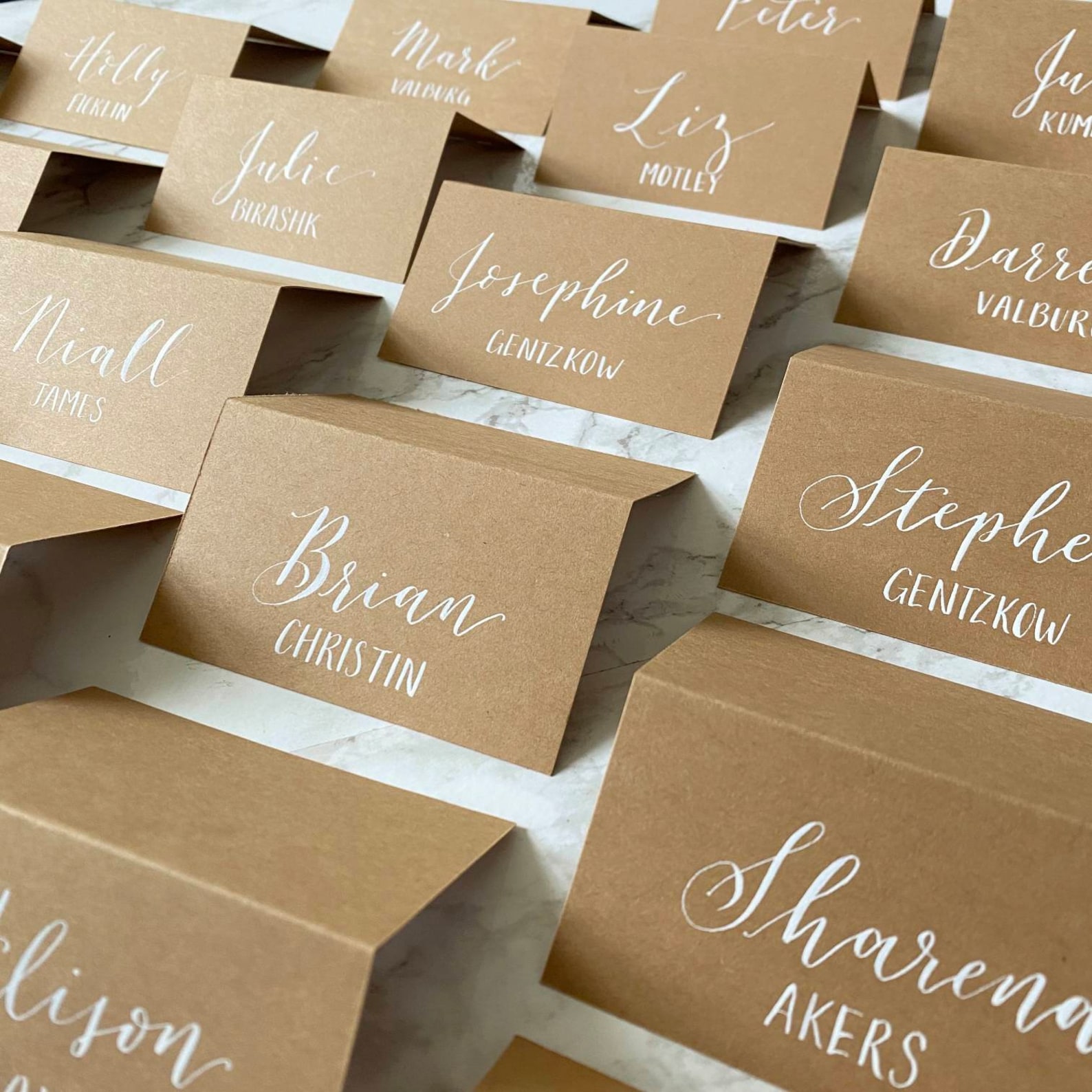 Kraft Paper Paper Bag Place Cards Wedding Place Cards - Etsy