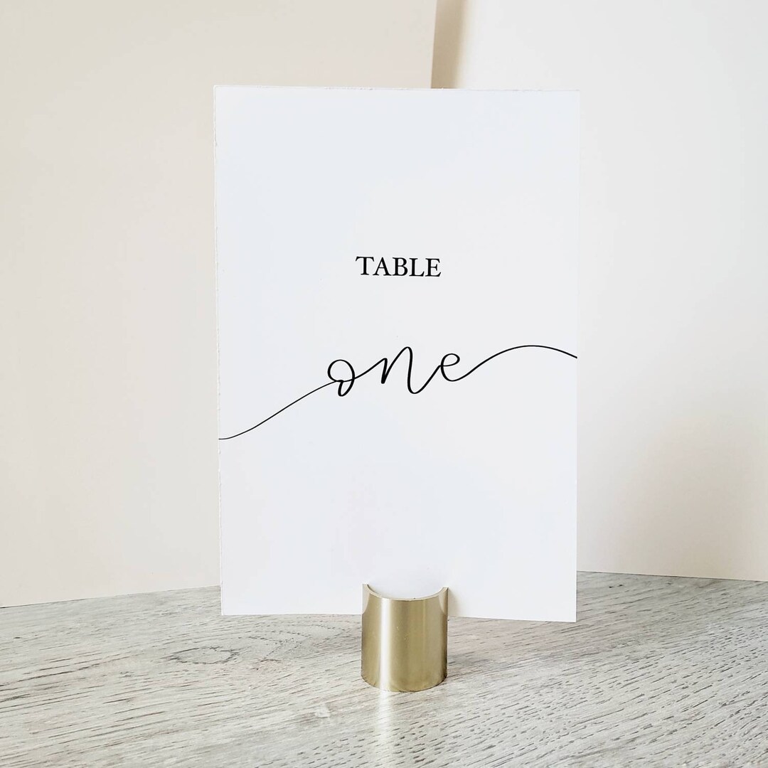 Calligraphy Table Numbers| Rustic Elegance Table Numbers| Black and ...